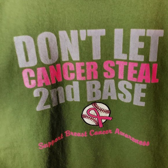 Vintage | Tops | 0s Vintage Dont Let Cancer Steal 2nd Base T Shirt The ...
